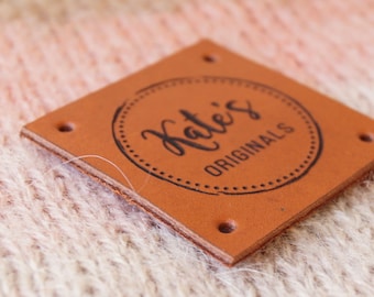 Leather tags custom clothing labels leather labels | Etsy