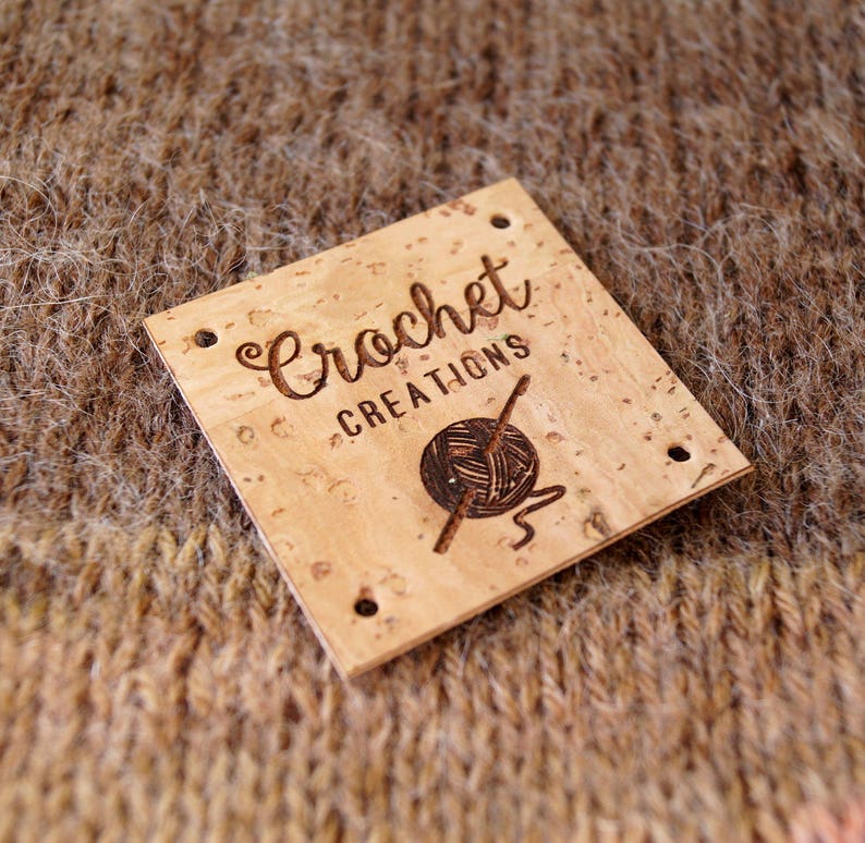 Cork Labels Custom Clothing Labels Vegan Leather Labels | Etsy