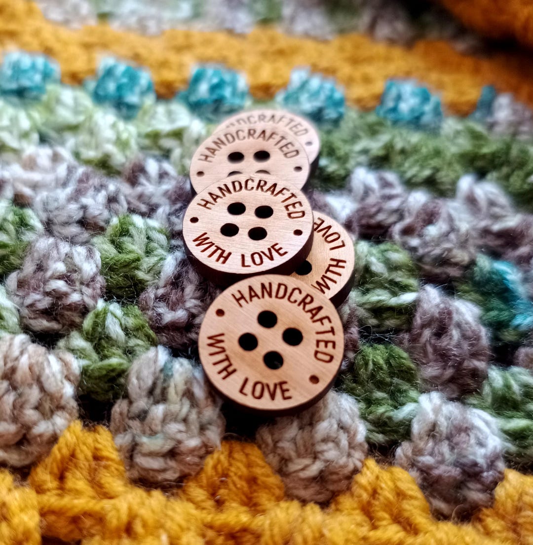 Custom Wooden Buttons, Real Beech Wood Buttons, Buttons for Knitting ...