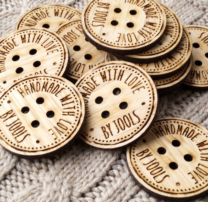Large Wooden Buttons Personalized Wooden Buttons for Knitted - Etsy