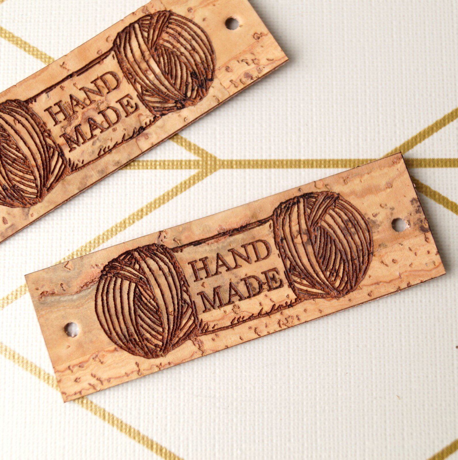 Cork leather labels personalized logo labels branding | Etsy