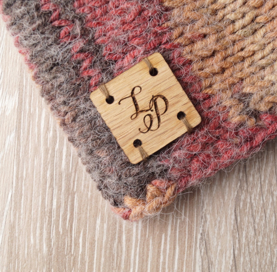 Custom Wooden Logo Labels Engraved Solid Wood Label Tags Sew - Etsy