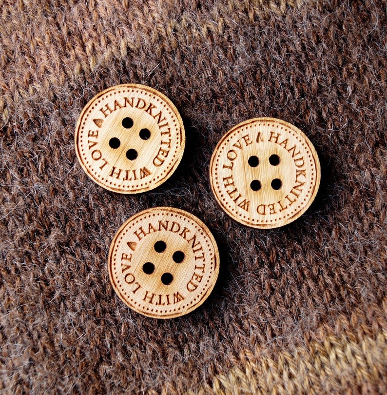 Custom Made Wooden Buttons, Personalized Buttons, Wooden Logo Labels ...