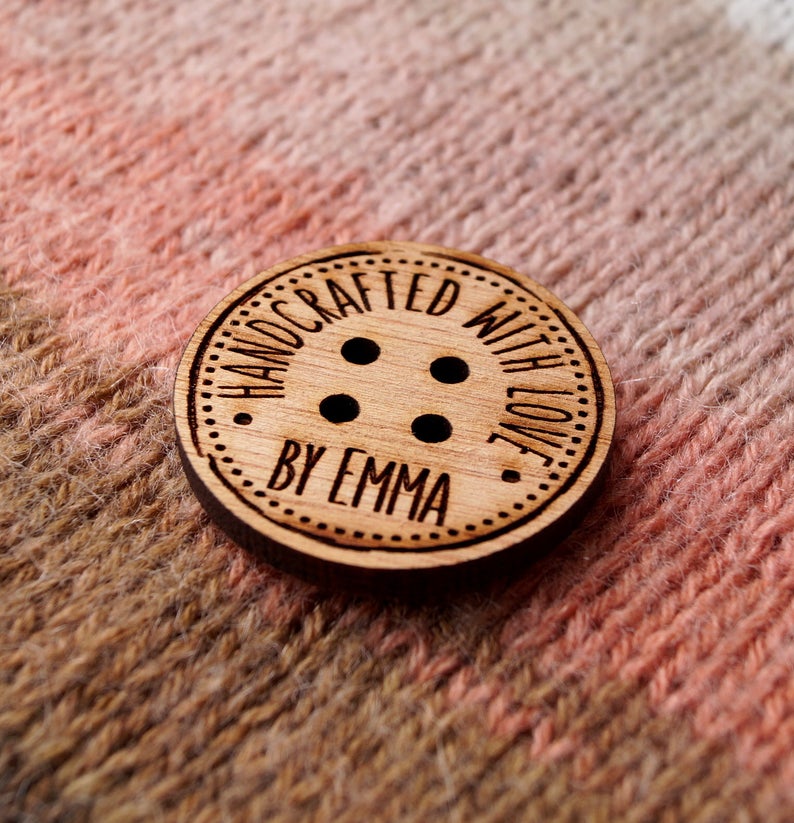Oversized Wooden Buttons Personalized Buttons for Knitted and - Etsy UK