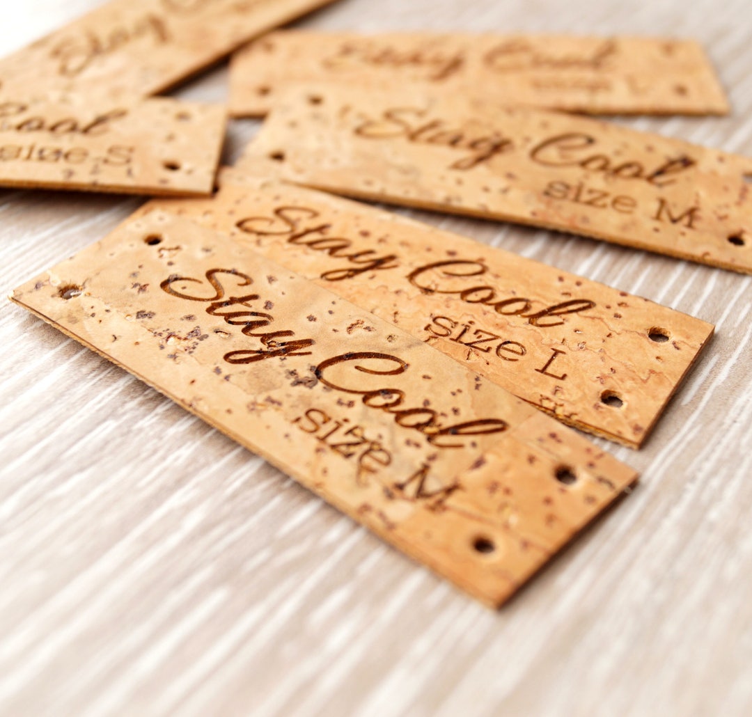 Cork Leather Labels, Custom Grament Labels, Vegan Leather Labels ...