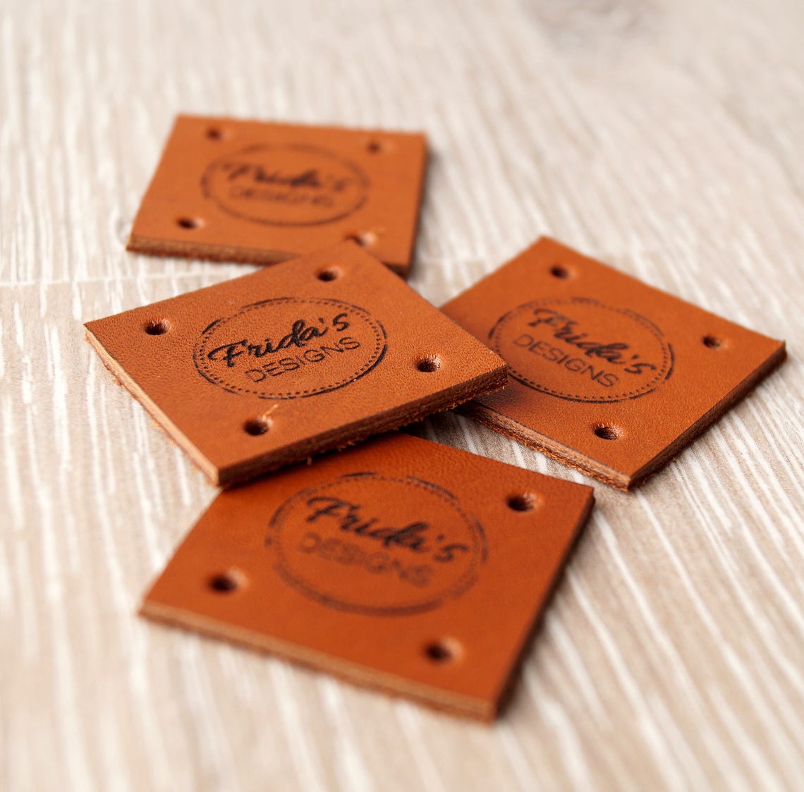 Leather Labels for Handmade Items, Knitting Labels, Product Tags, Set ...