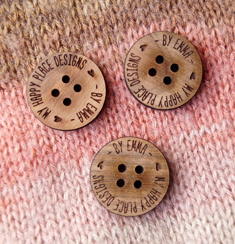 Custom Wooden Buttons, Personalized Wooden Buttons, Wooden Labels ...