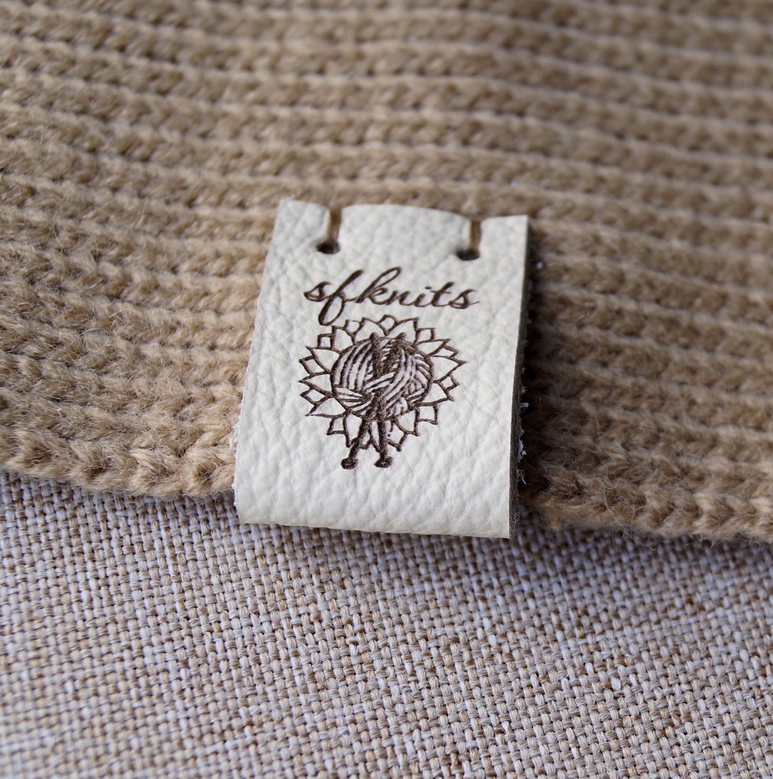 Center Fold Leather Labels Custom Folding Labels Personalized Logo ...