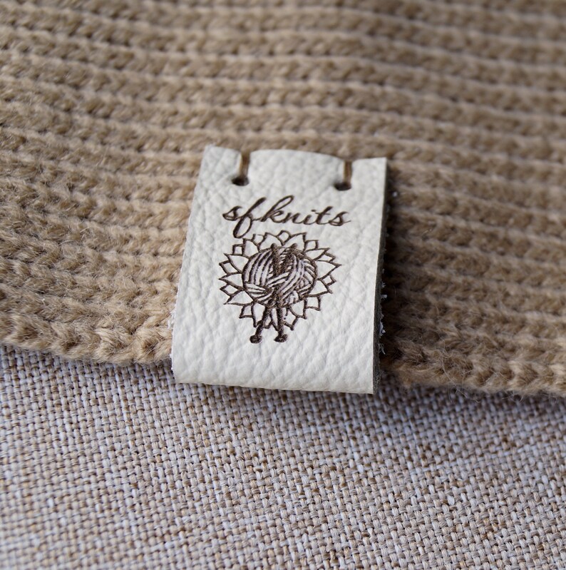 Center Fold Leather Labels Custom Folding Labels Personalized - Etsy