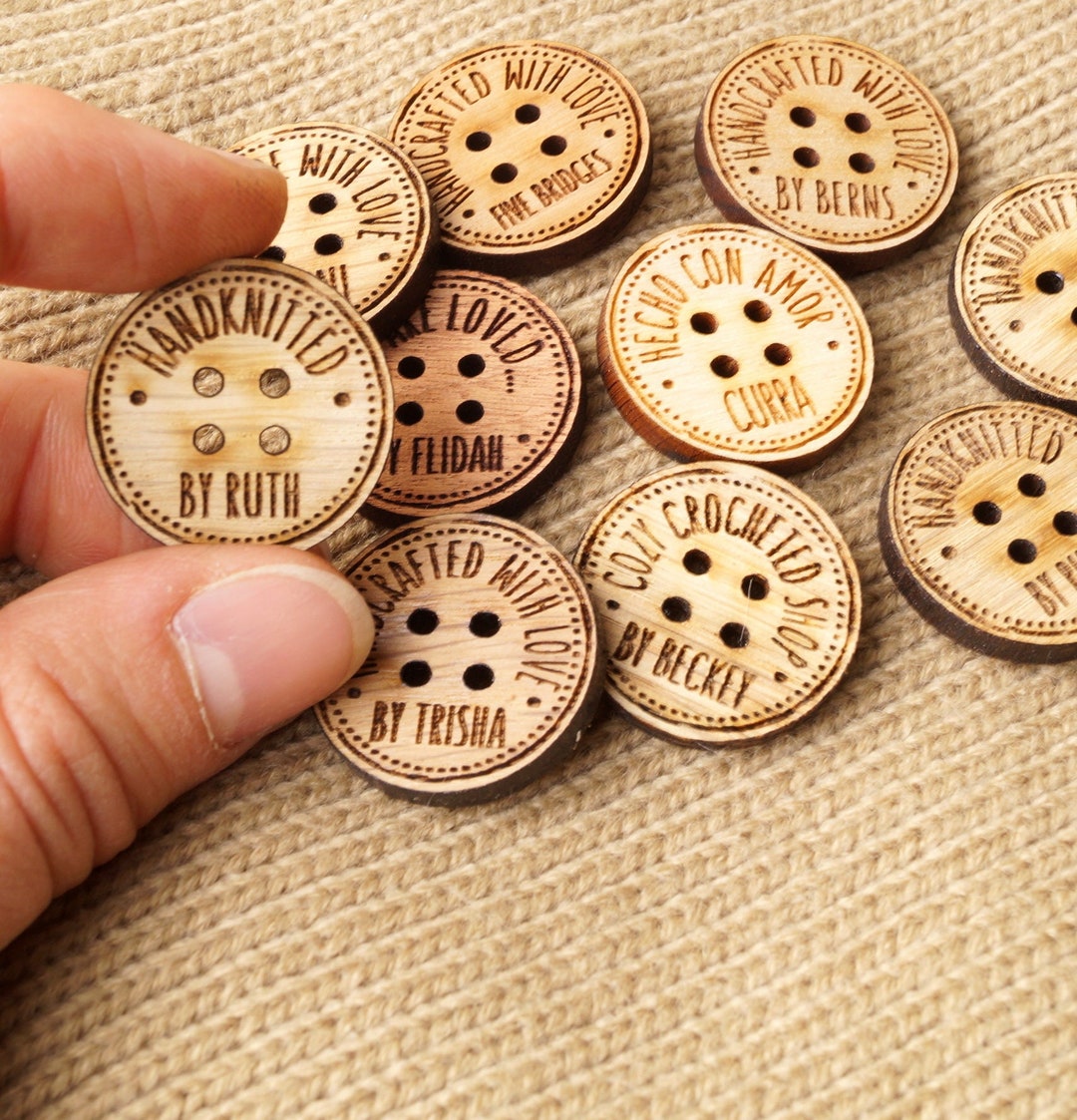 Personalized Wooden Buttons, Set of 25 Pc - Etsy