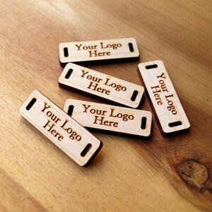 Personalized Wooden Labels, Custom Garment Labels, Wooden Logo Tags ...