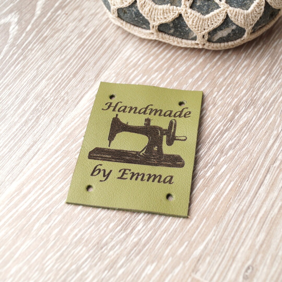 Handmade by Clothing Labels, Custom Labels, Personalized Leather Labels ...