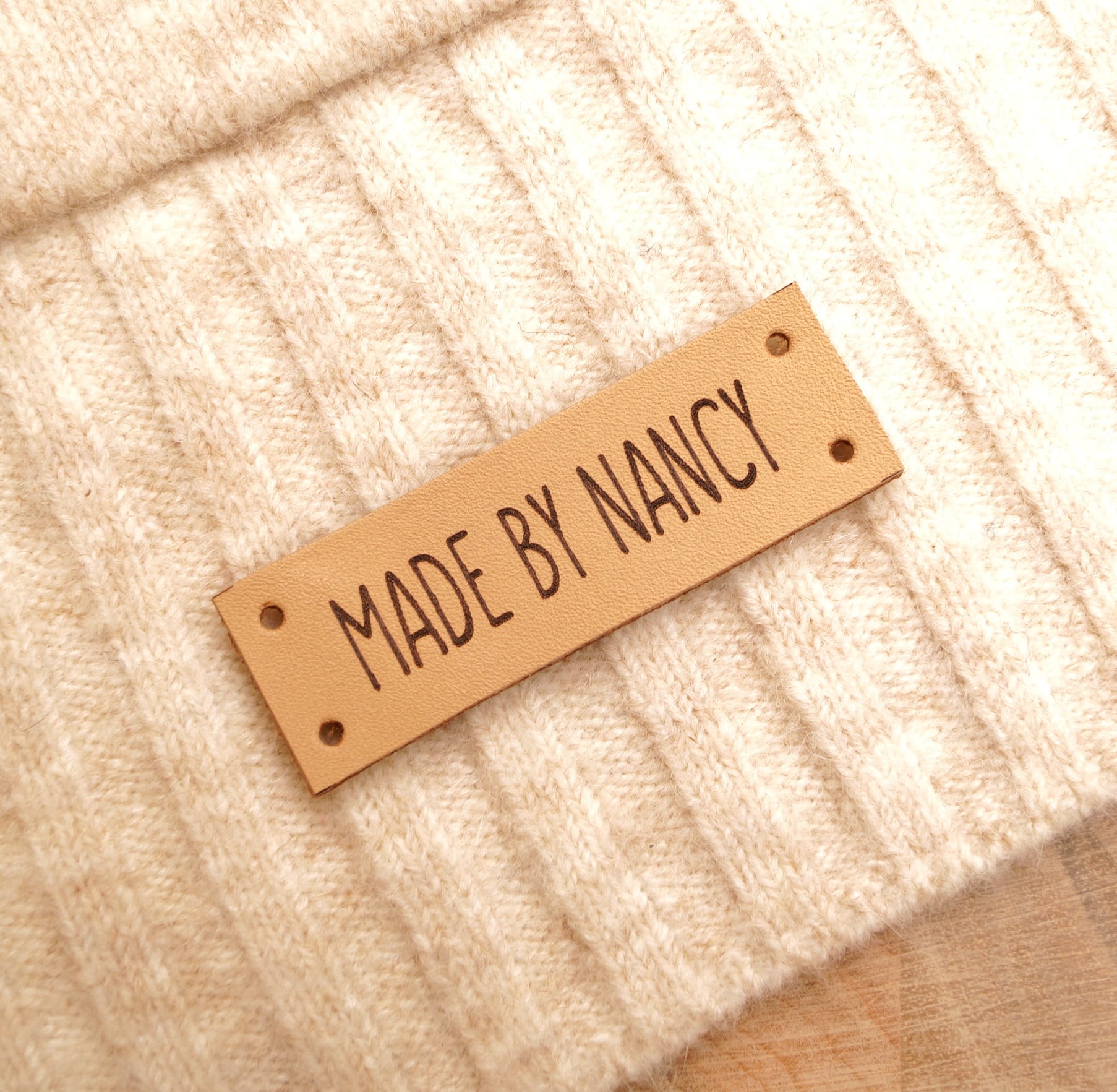 Custom leather labels laser engraved tags clothing labels | Etsy