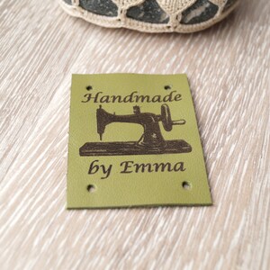 Handmade by Clothing Labels, Custom Labels, Personalized Leather Labels ...