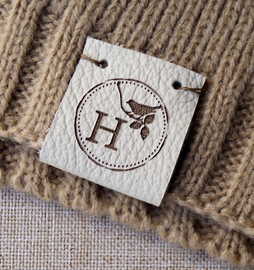 Center Fold Leather Labels Custom Folding Labels Personalized Logo ...