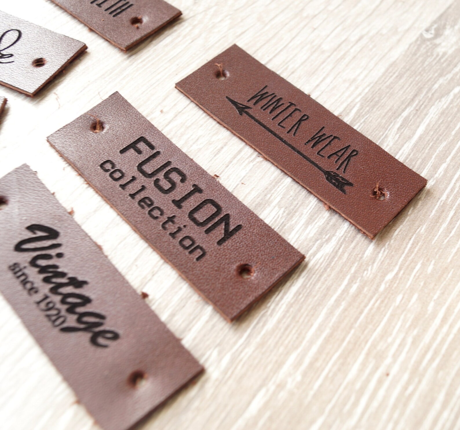 Real Leather Labels Care Labels Personalized Leather Labels - Etsy