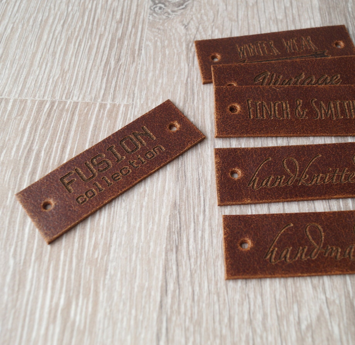 Leather Clothing Labels Custom Labels Personalized Leather - Etsy