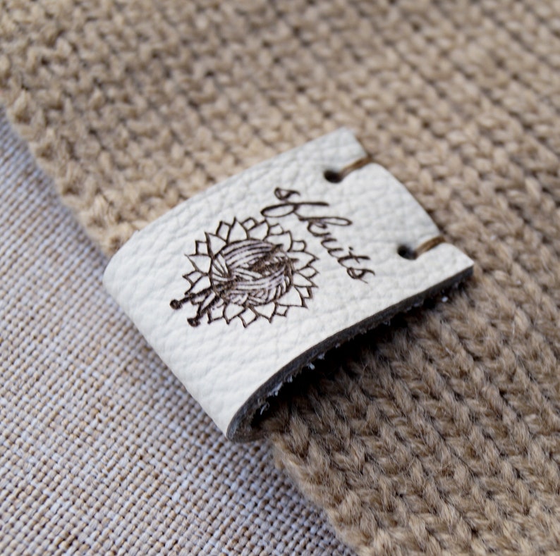 Center Fold Leather Labels Custom Folding Labels Personalized - Etsy