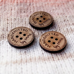 Personalized Wooden Buttons for Knitting or Crochet Products, Laser ...