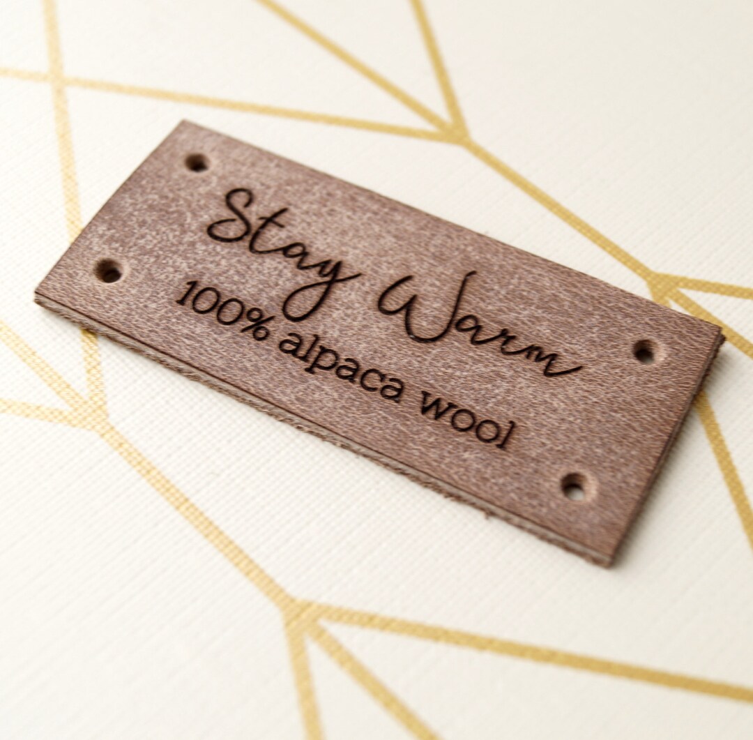 Custom Made Leather Labels, Custom Labels, Leather Tags, Care Labels ...
