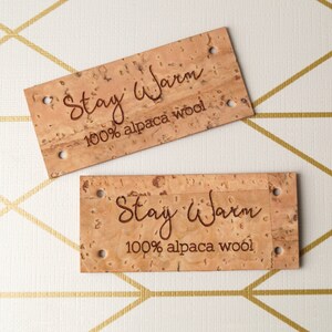 Handmade Logo Labels, Custom Cork Leather Labels With Material ...