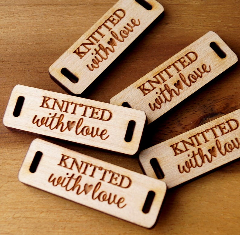 Wooden Tags, Custom Garment Labels, Wooden Clothing Tags, Knitting ...