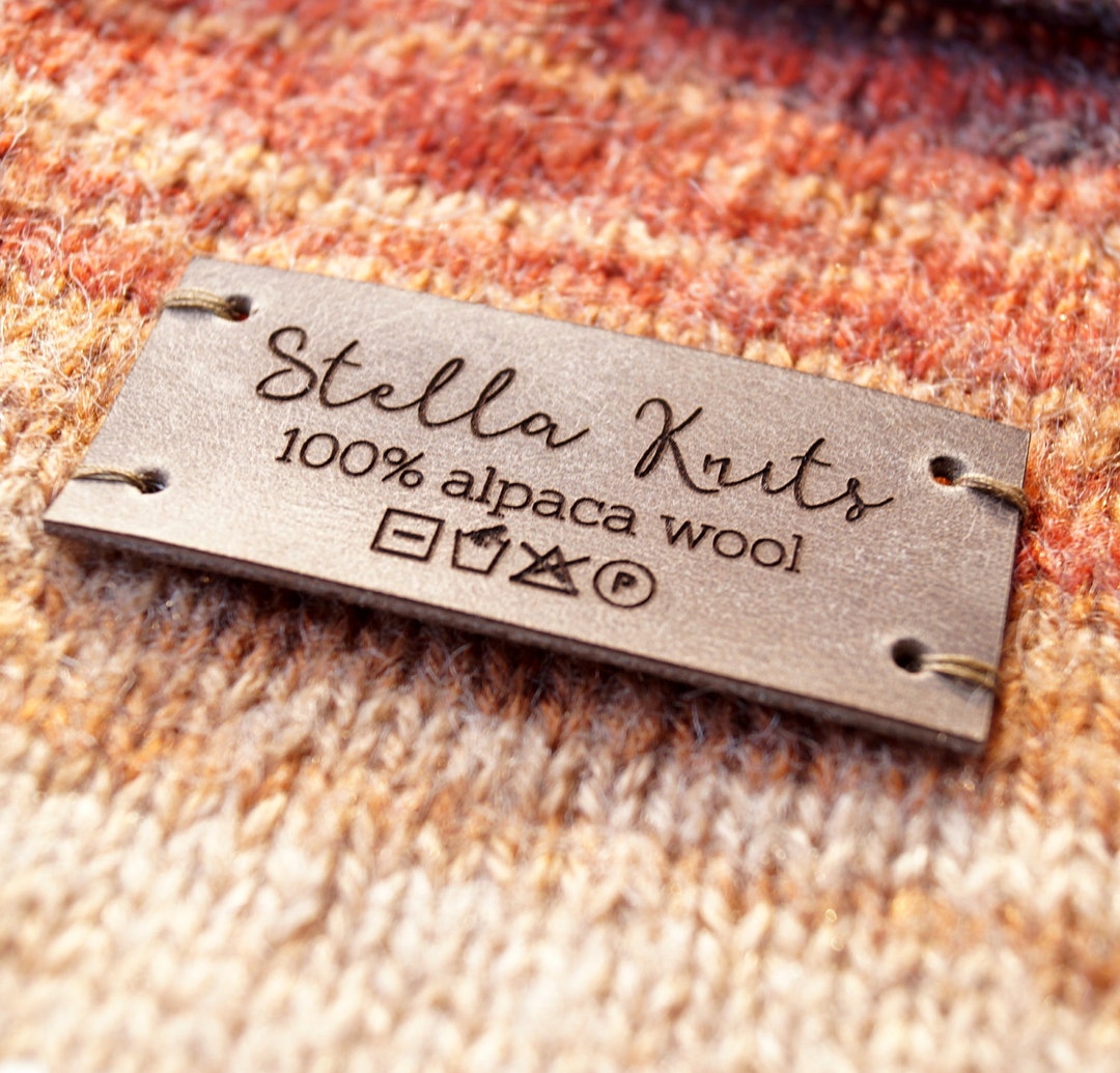 Personalized Leather Logo and Care Labels, Custom Labels, Leather Tags ...