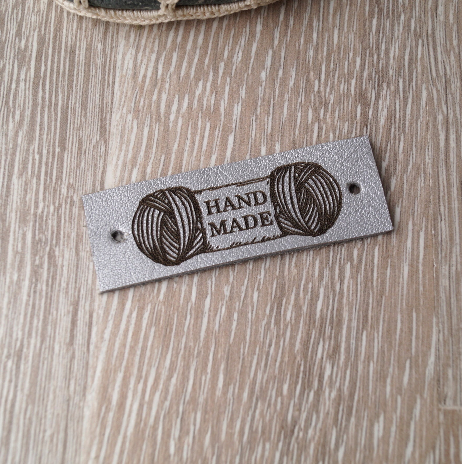 Leather Knitting Labels Custom Handmade Labels Personalized | Etsy