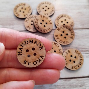 Wooden Buttons - Personalized Real Wood Buttons With Custom Text ...