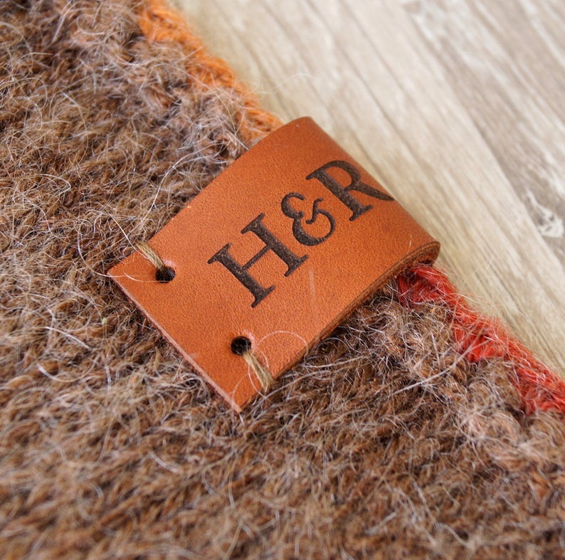 Folding Leather Labels, Knitting Labels, Personalized Logo Labels ...