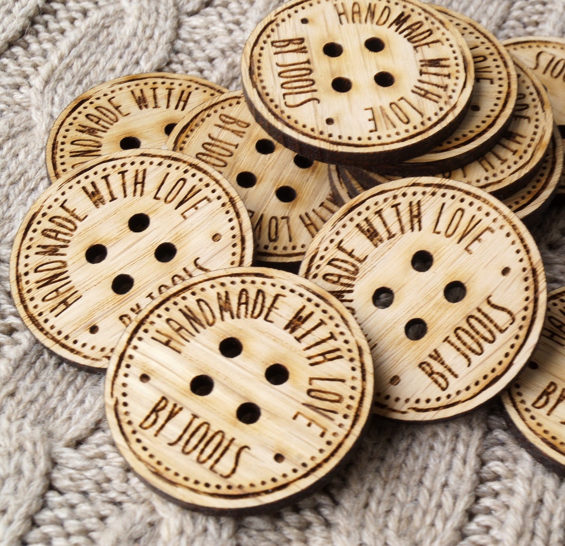 Large Wooden Buttons Personalized Wooden Buttons for Knitted - Etsy