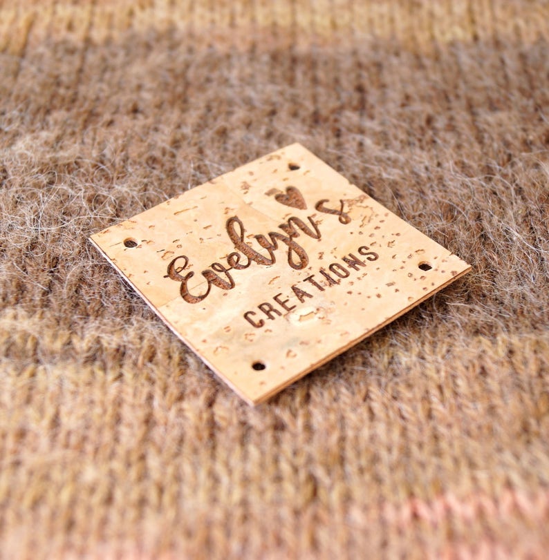 Cork Leather Labels, Clothing Labels, Vegan Leather Labels, Crochet ...