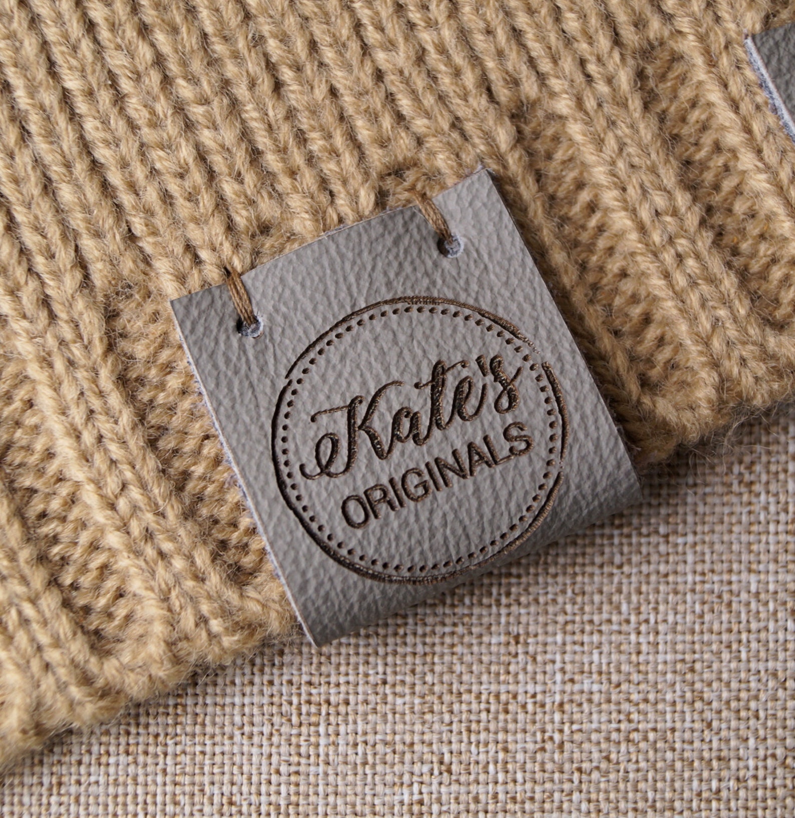 Center Fold Leather Labels Custom Folding Labels Personalized - Etsy