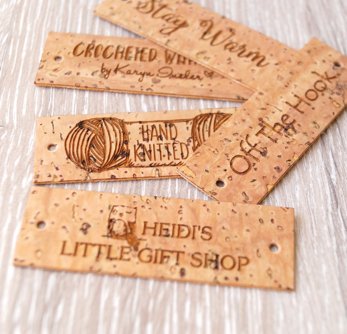 Custom Clothing Labels Cork Leather Labels Leather Tags - Etsy