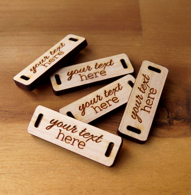 Custom Wooden Tags Custom Garment Labels Wooden Clothing - Etsy