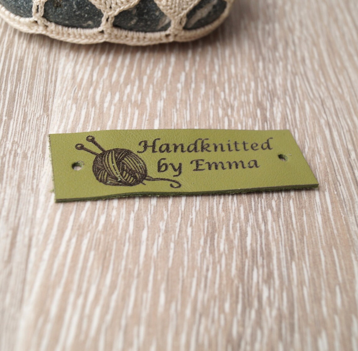 Leather Knitting Labels Custom Clothing Labels Personalized - Etsy