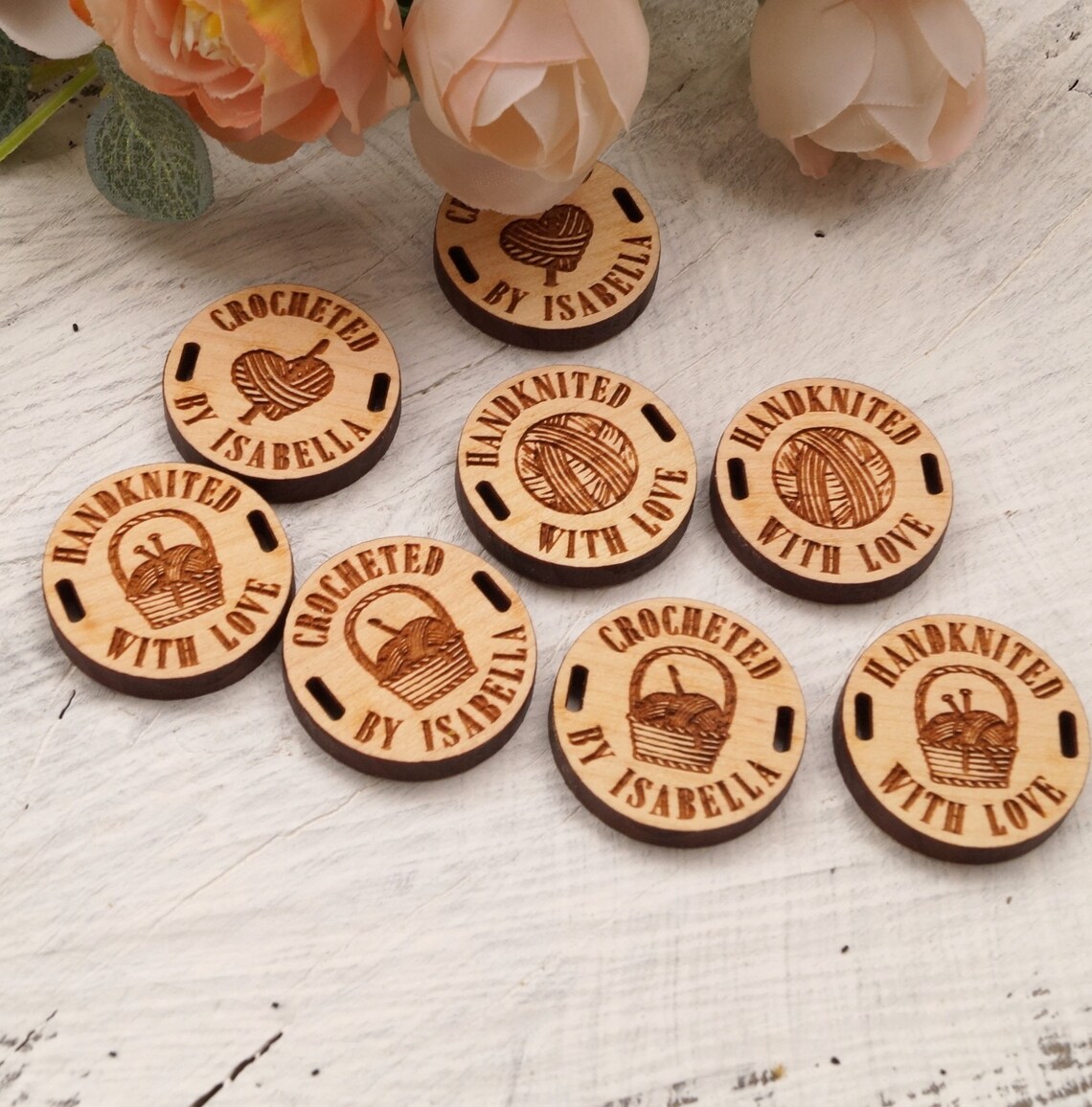 Round Wooden Tags for Handmade Products Custom Clothing Tags - Etsy