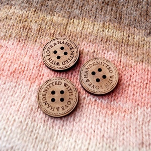 Personalized Wooden Buttons, Wooden Logo Labels, Wooden Labels, Laser ...