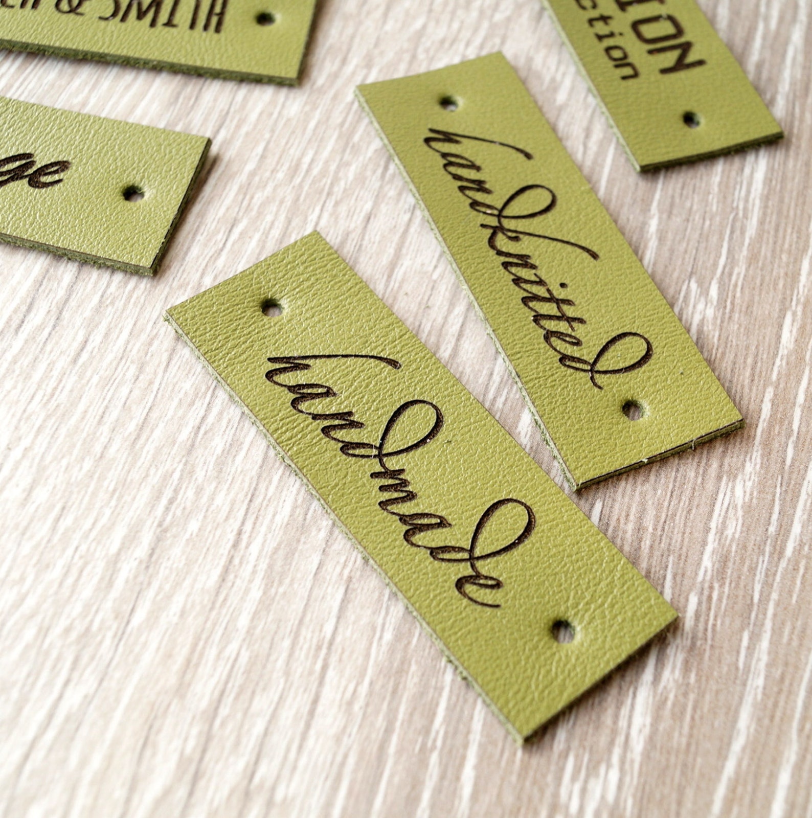 Leather Label Tags Custom Labels Personalized Real Leather - Etsy