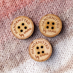 Custom Wood Buttons, Personalized Wooden Buttons Engraved With Your ...