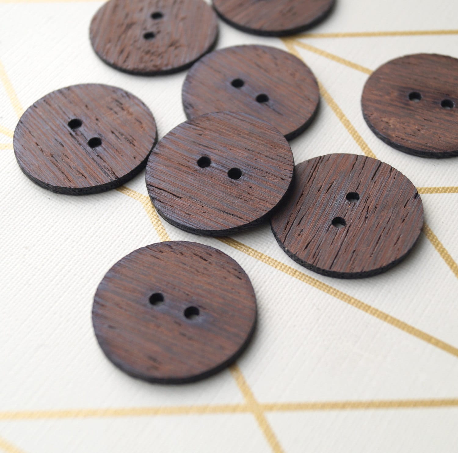 Wooden Buttons Round Solid Wood Buttons Wooden Buttons for - Etsy