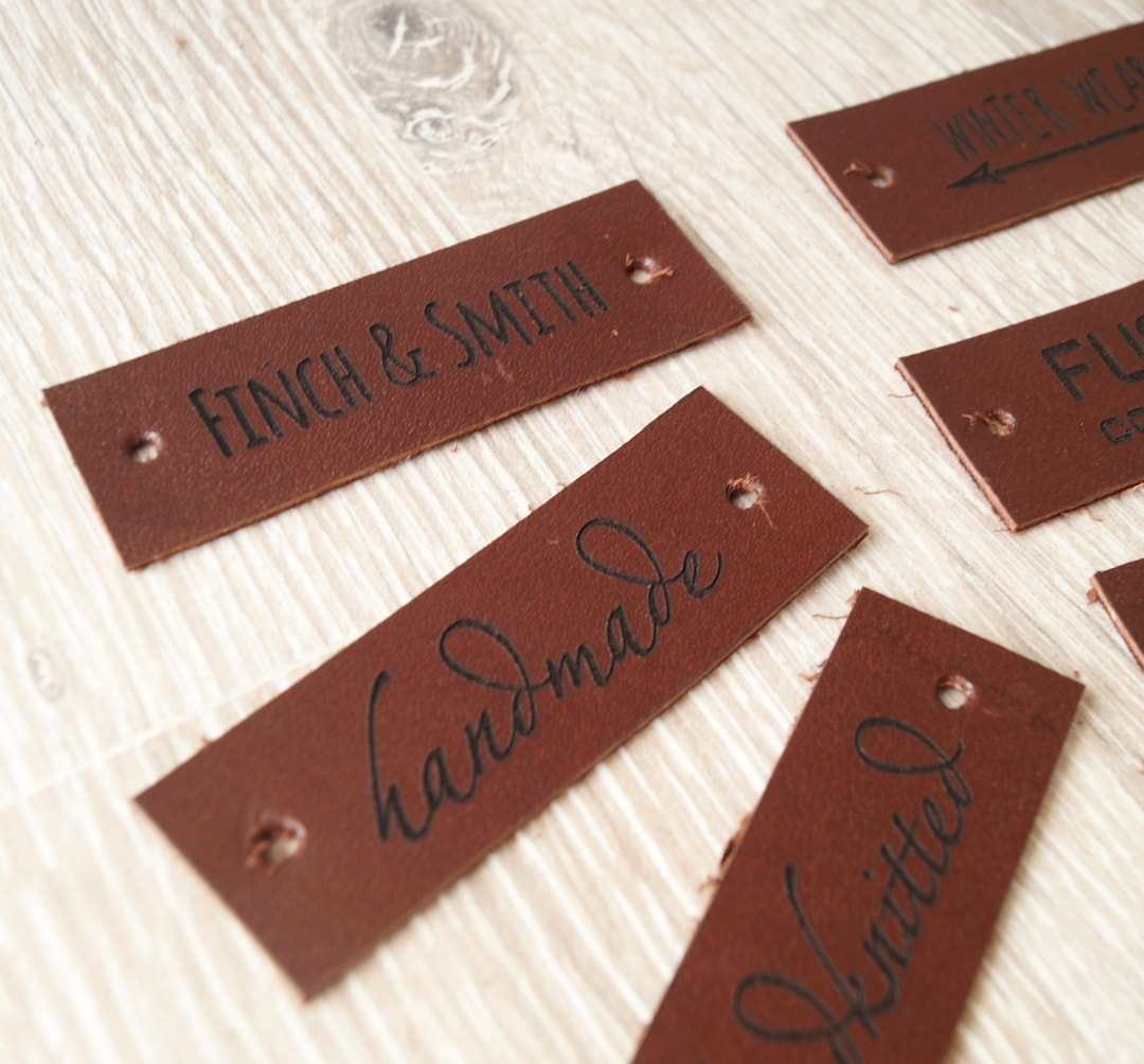 Real Leather Labels, Care Labels, Personalized Leather Labels, Labels ...