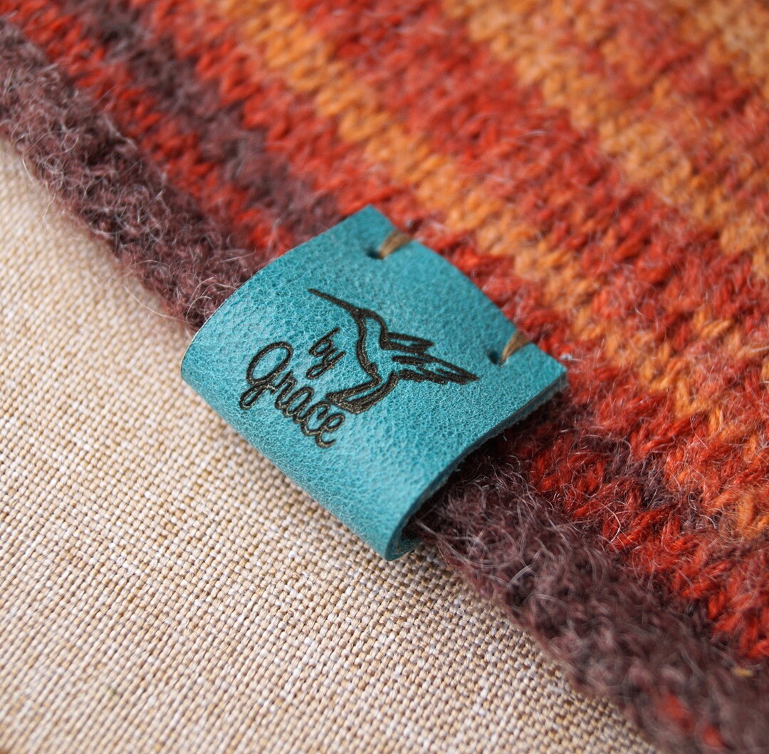 Product Tags Center Fold Leather Labels Fold Over Labels - Etsy