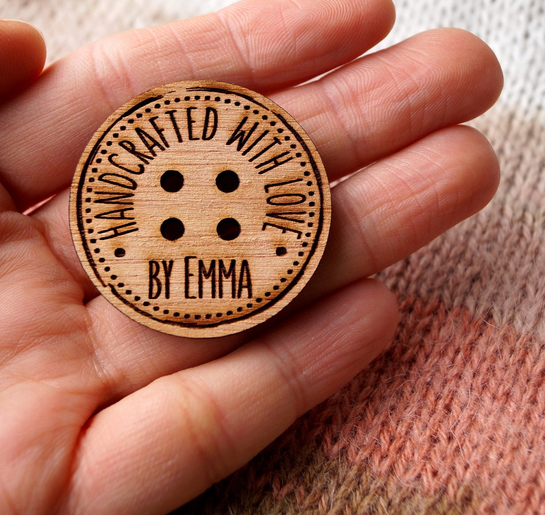 Oversized Wooden Buttons, Personalized Buttons for Knitted and ...