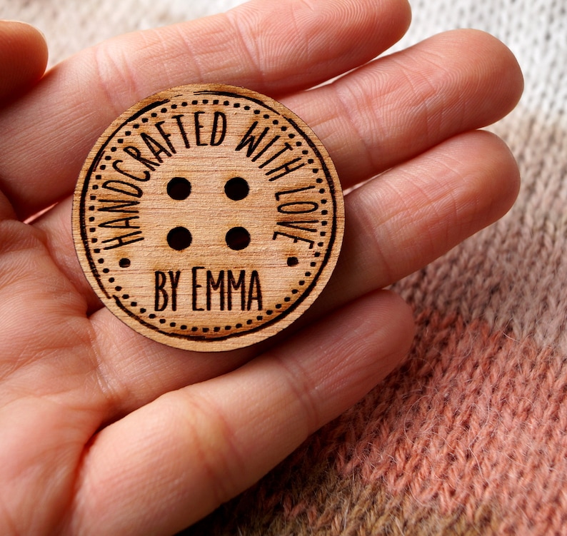 Oversized Wooden Buttons Personalized Buttons for Knitted and - Etsy UK