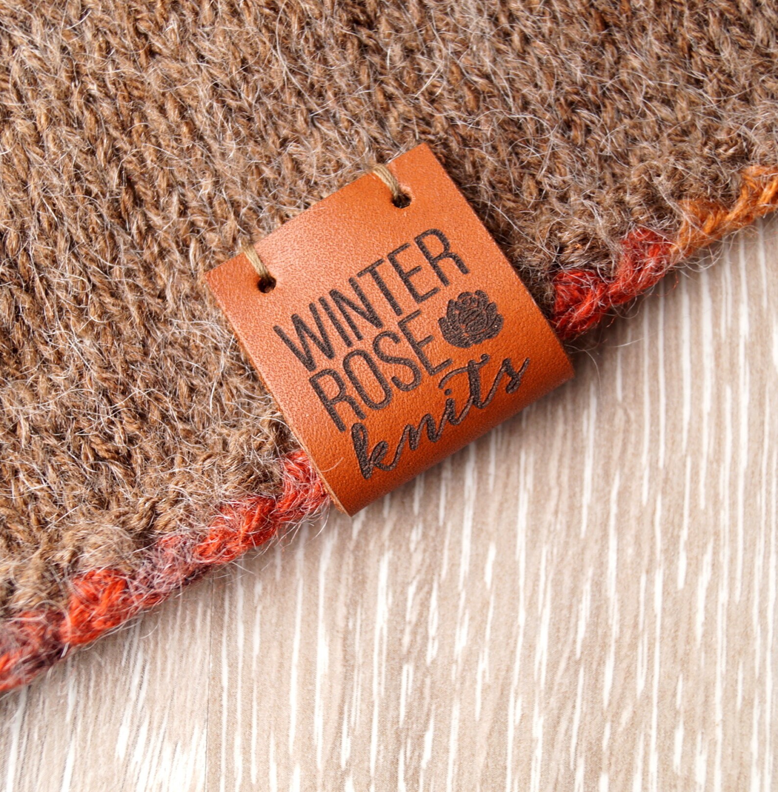 Center Fold Labels Personalized Leather Labels Custom Leather - Etsy