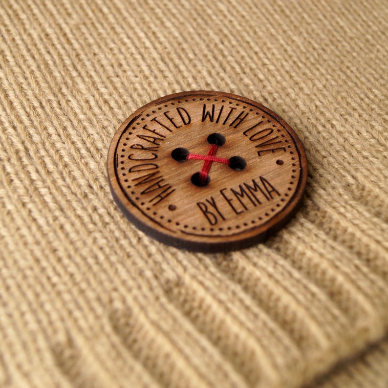 Labels for handmade items buttons for handmade items custom | Etsy