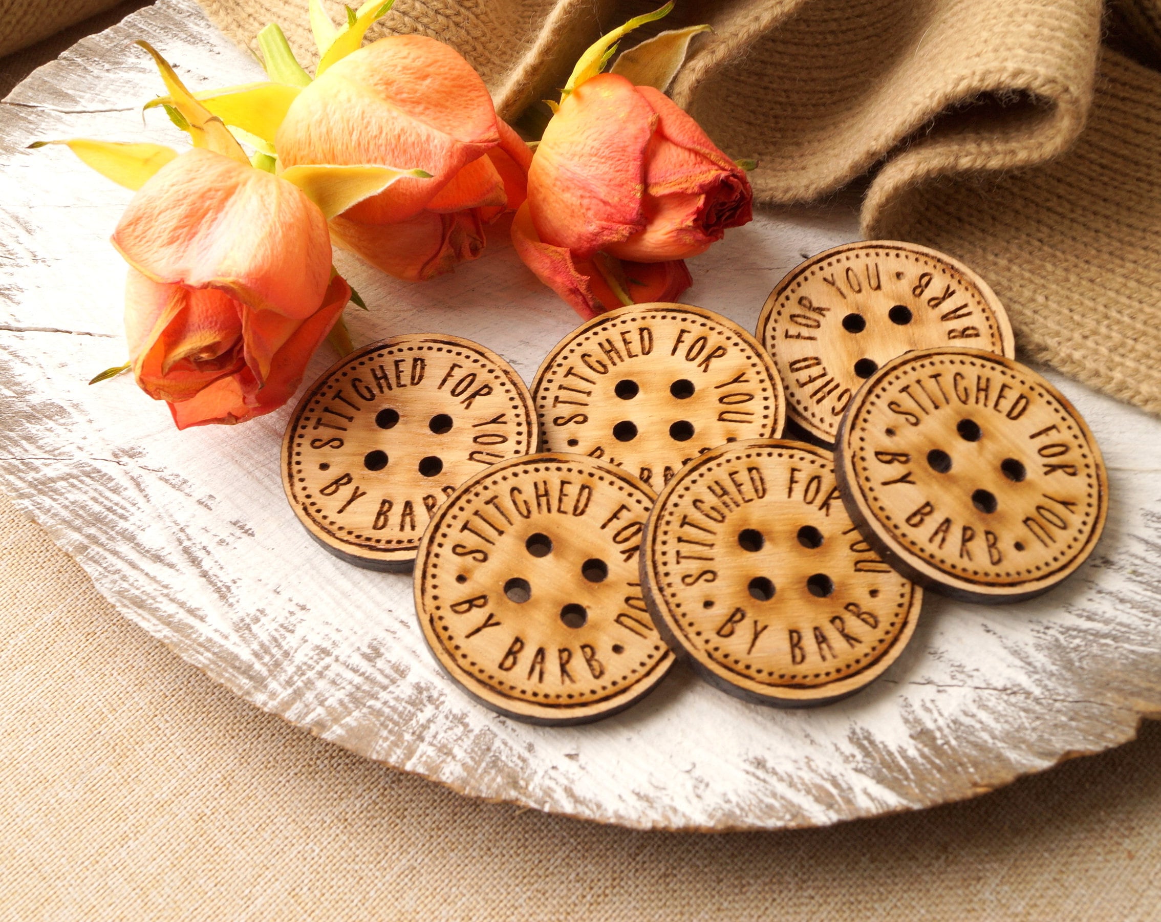 Personalized oversized buttons for knitted and crocheted | Etsy