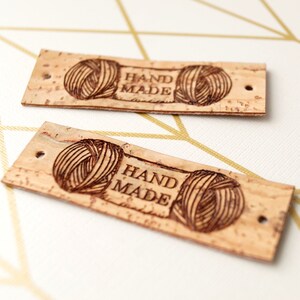 Cork Leather Labels, Personalized Logo Labels, Branding Labels, Custom ...