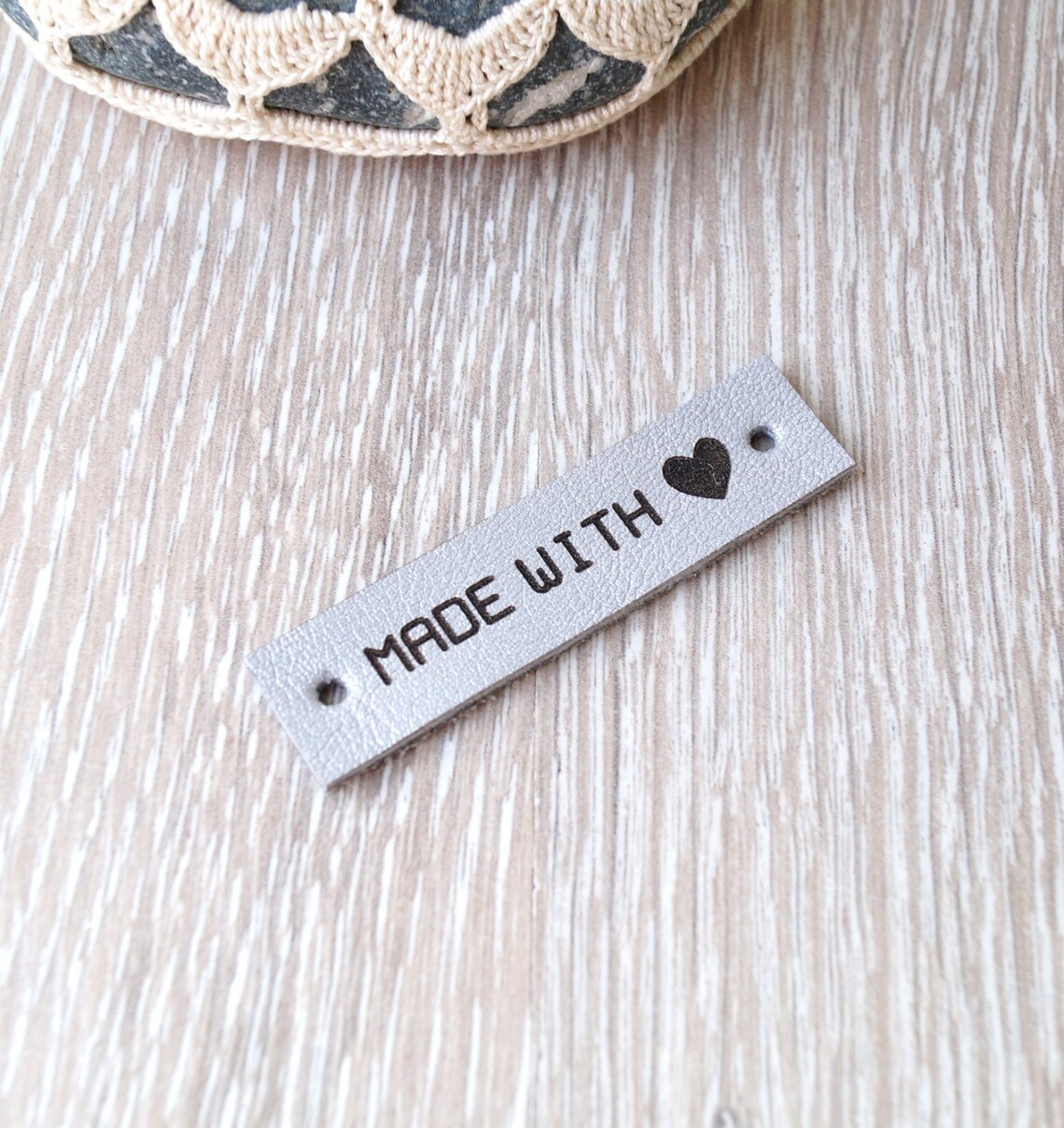 Made With Love Leather Labels, Custom Labels, Personalized Labels, Care ...